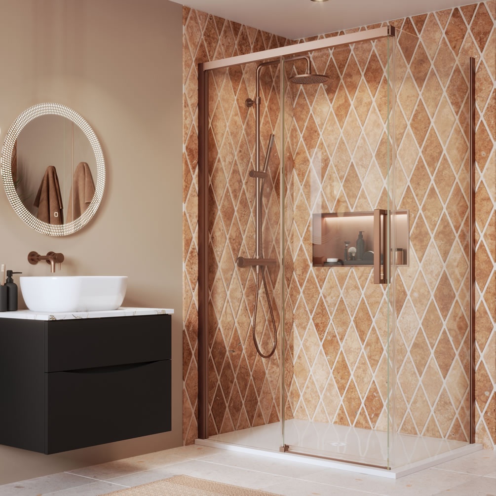 Crosswater Asura Bronze 1100 Sliding Shower Door | Sanctuary